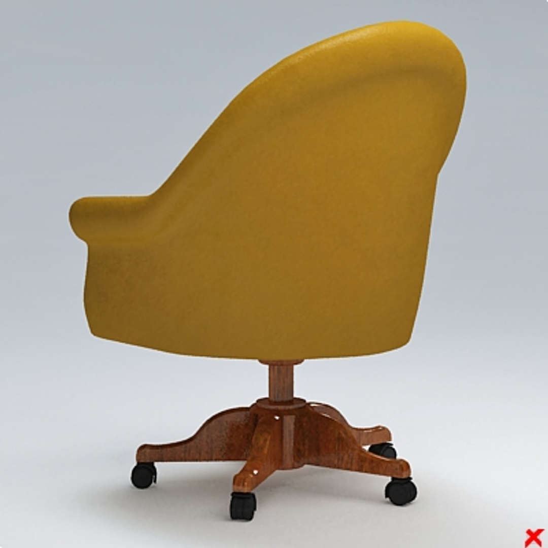 armchair swivel chair 3d model