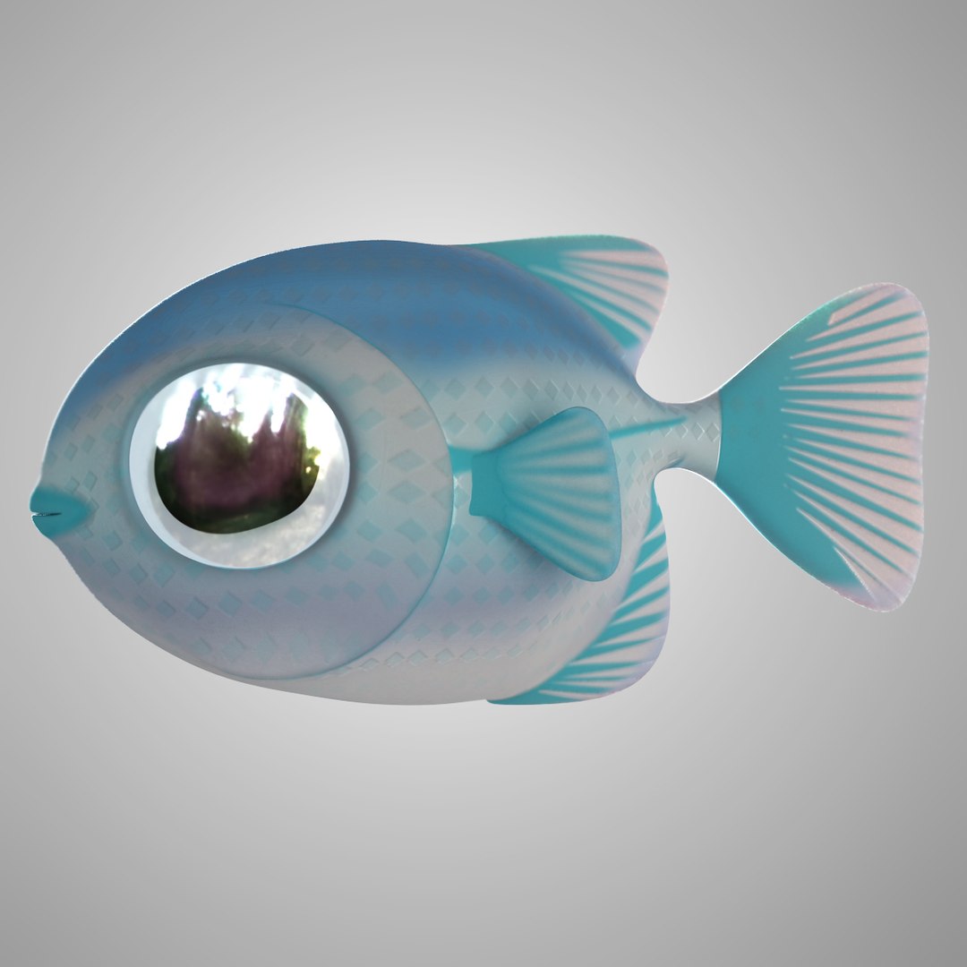 cartoon loran fish 3d model