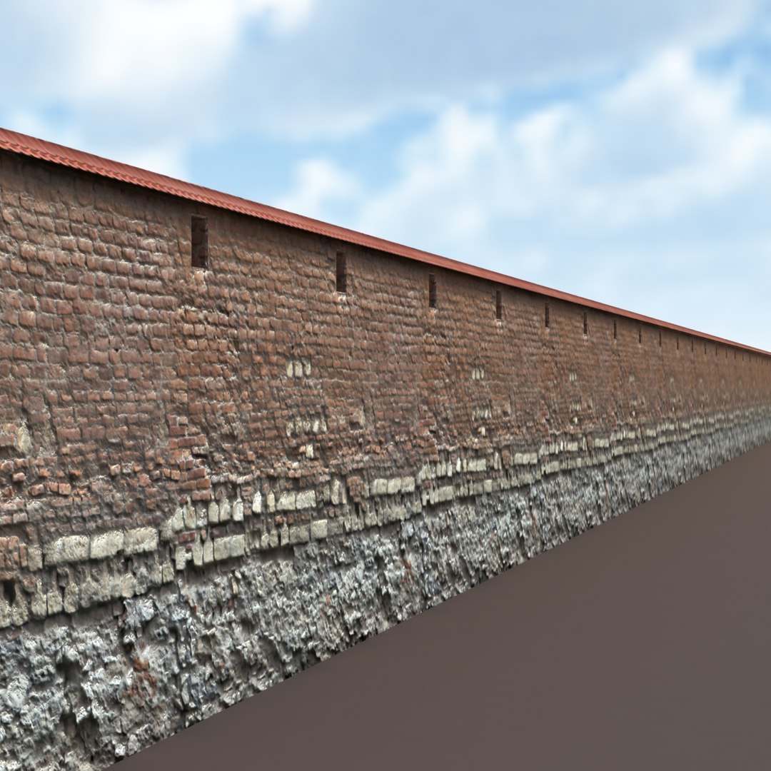 3d castle walls modelled