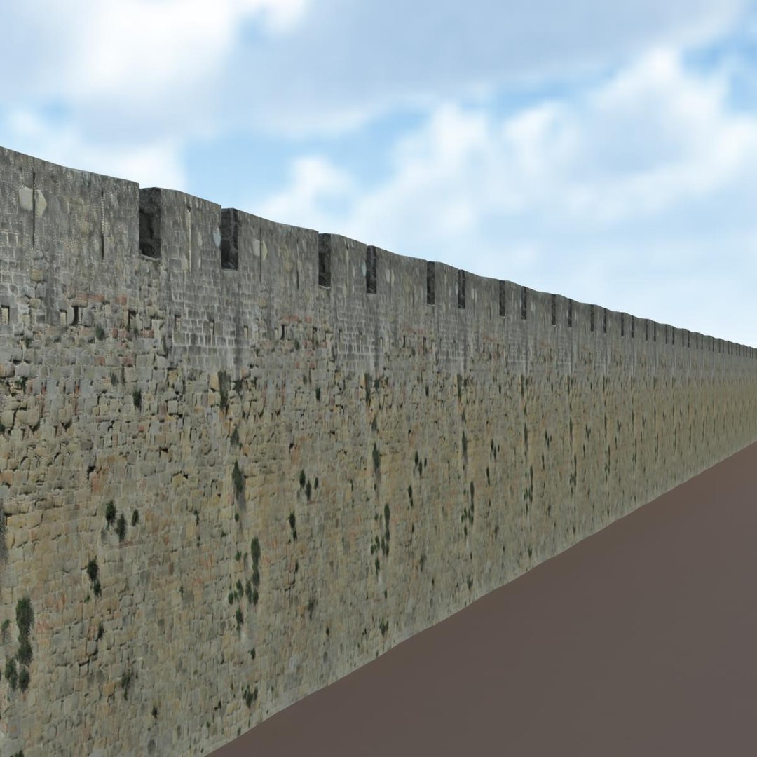 3d castle walls modelled