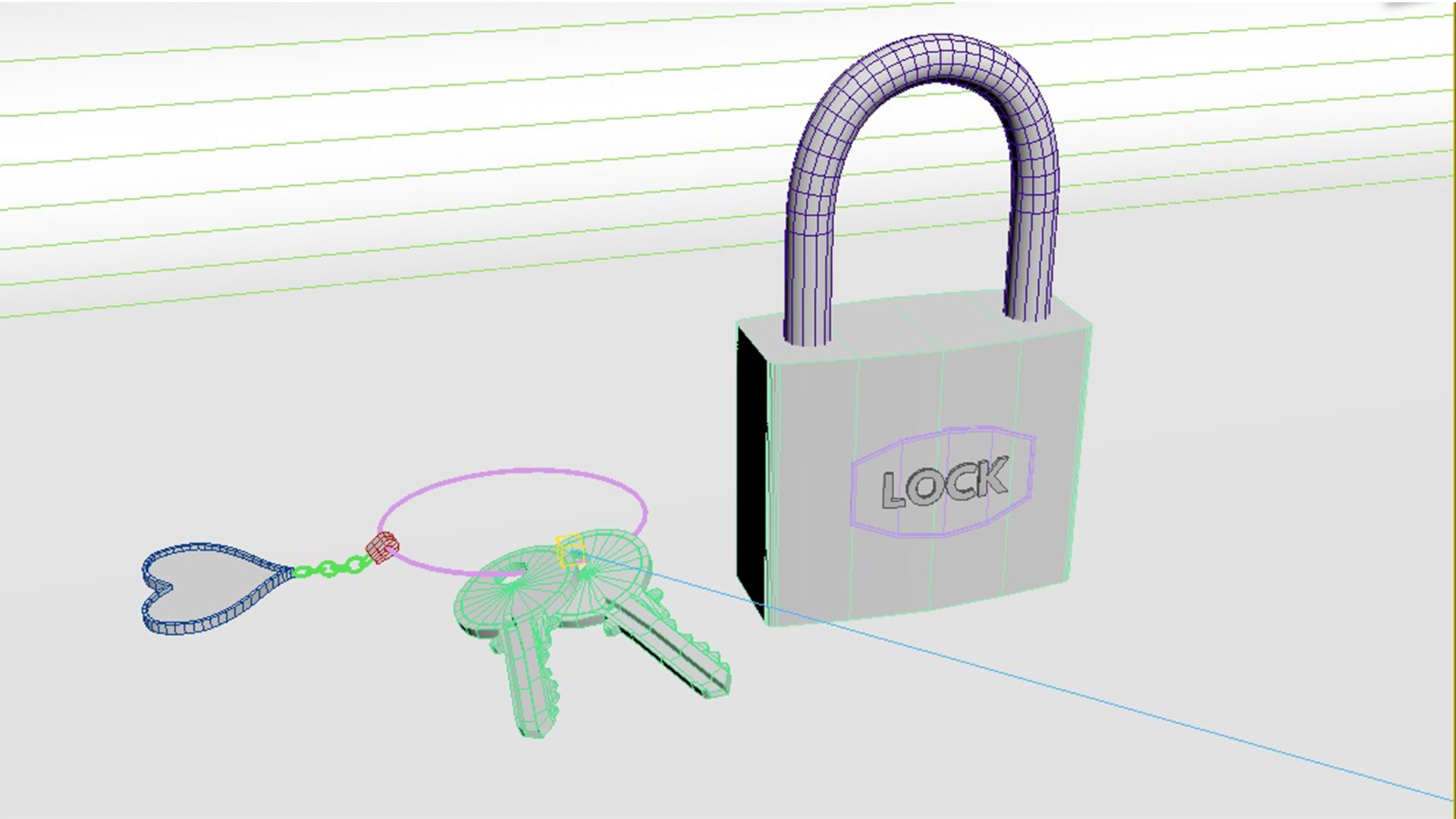 3D Padlock And Keys Model - TurboSquid 1923351