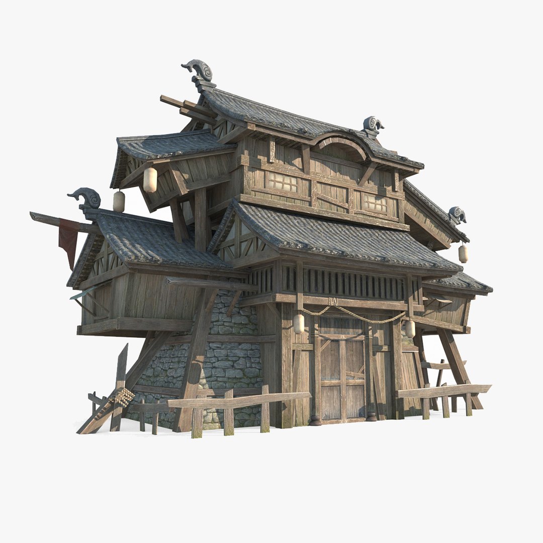3D Ancient Asian Architecture Posthouse - TurboSquid 2050909