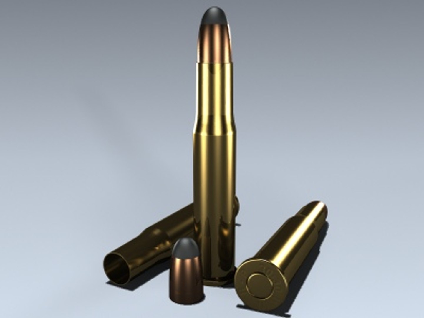 30-30 Cartridge 3d Model