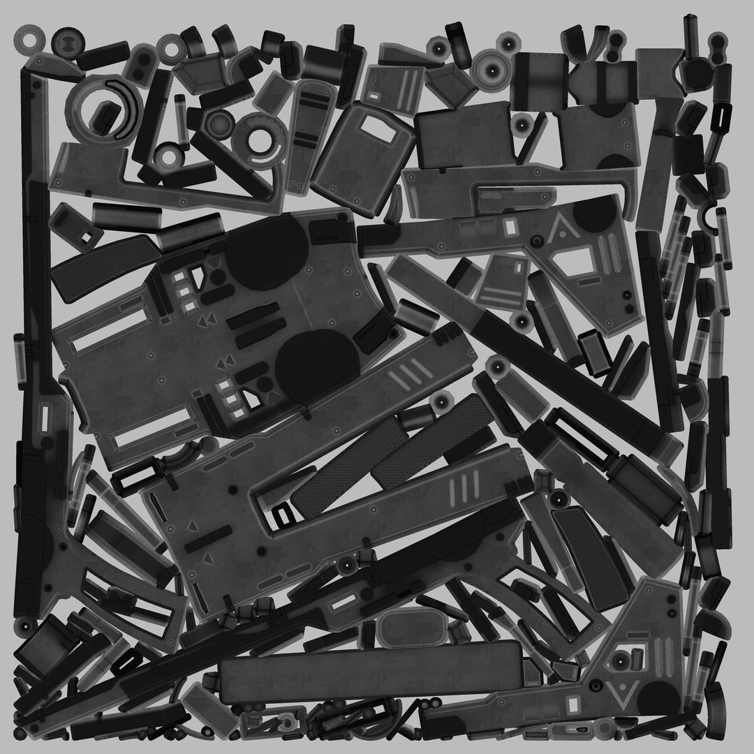 3D Scifi Military Gun Model - TurboSquid 2410281