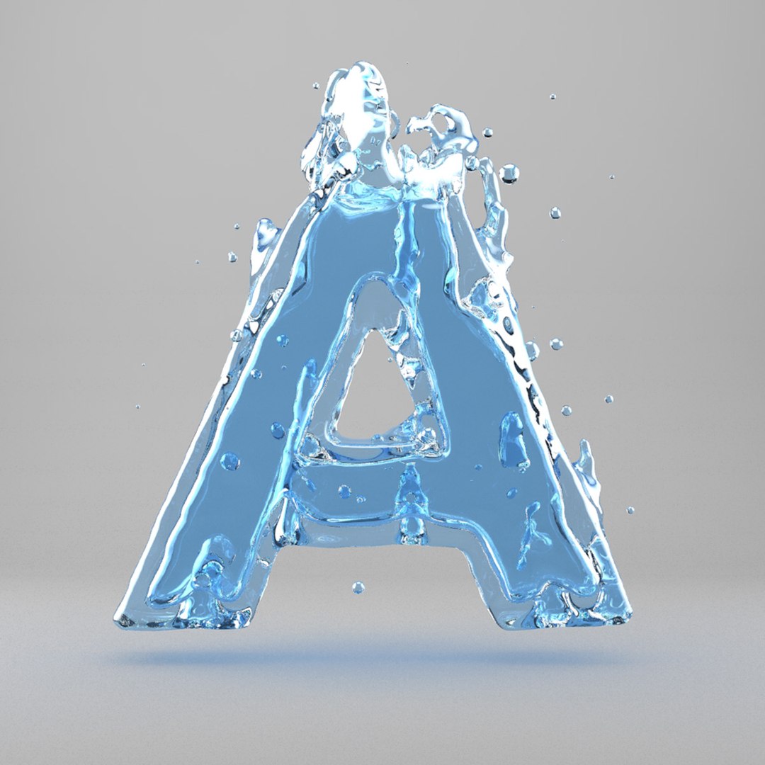 3D Liquid Letter Model - TurboSquid 1480989