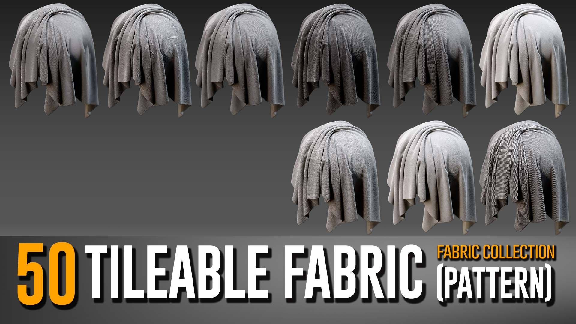 3D 50 Tileable Fabric Collection- VOL 03 - TurboSquid 2244524