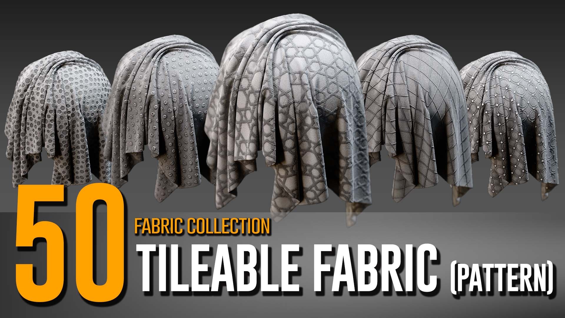 3D 50 Tileable Fabric Collection- VOL 03 - TurboSquid 2244524