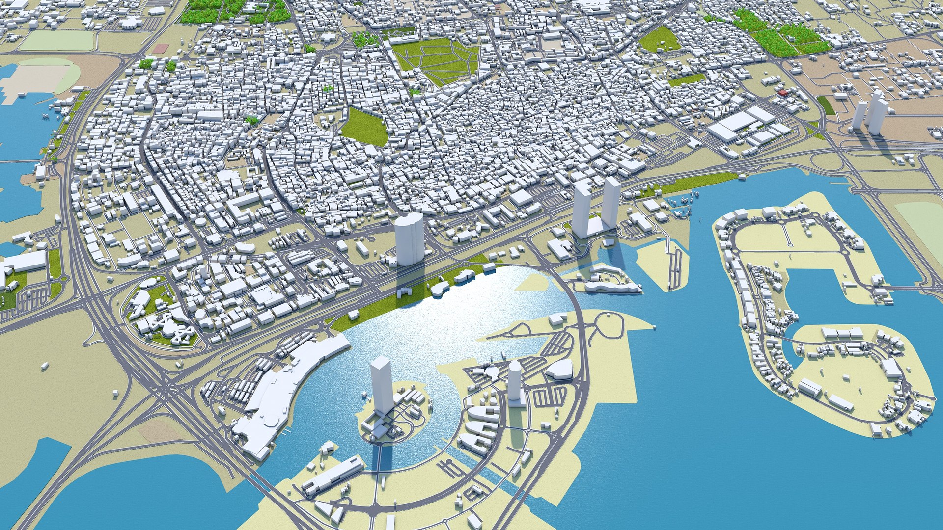 Manama Bahrain 3D - TurboSquid 2042509