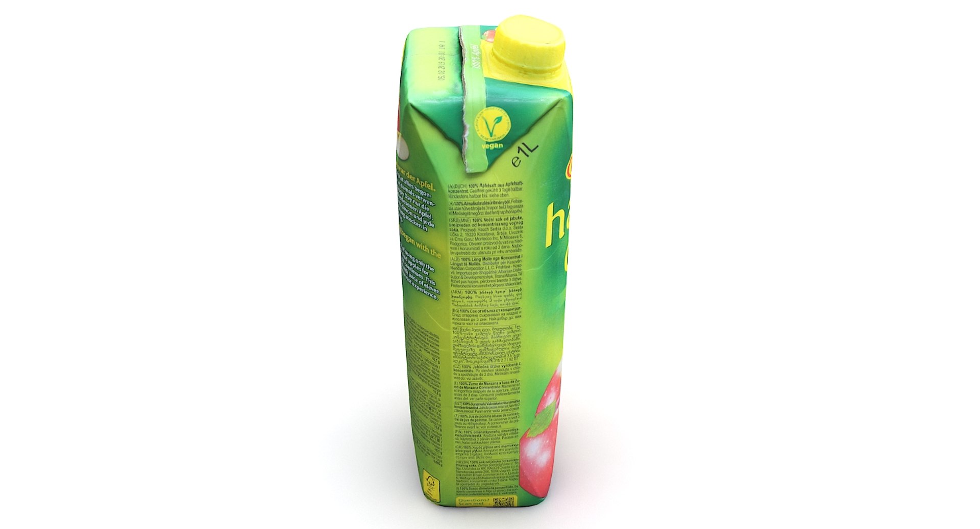 3D Apple Juice Carton Model - TurboSquid 1265377