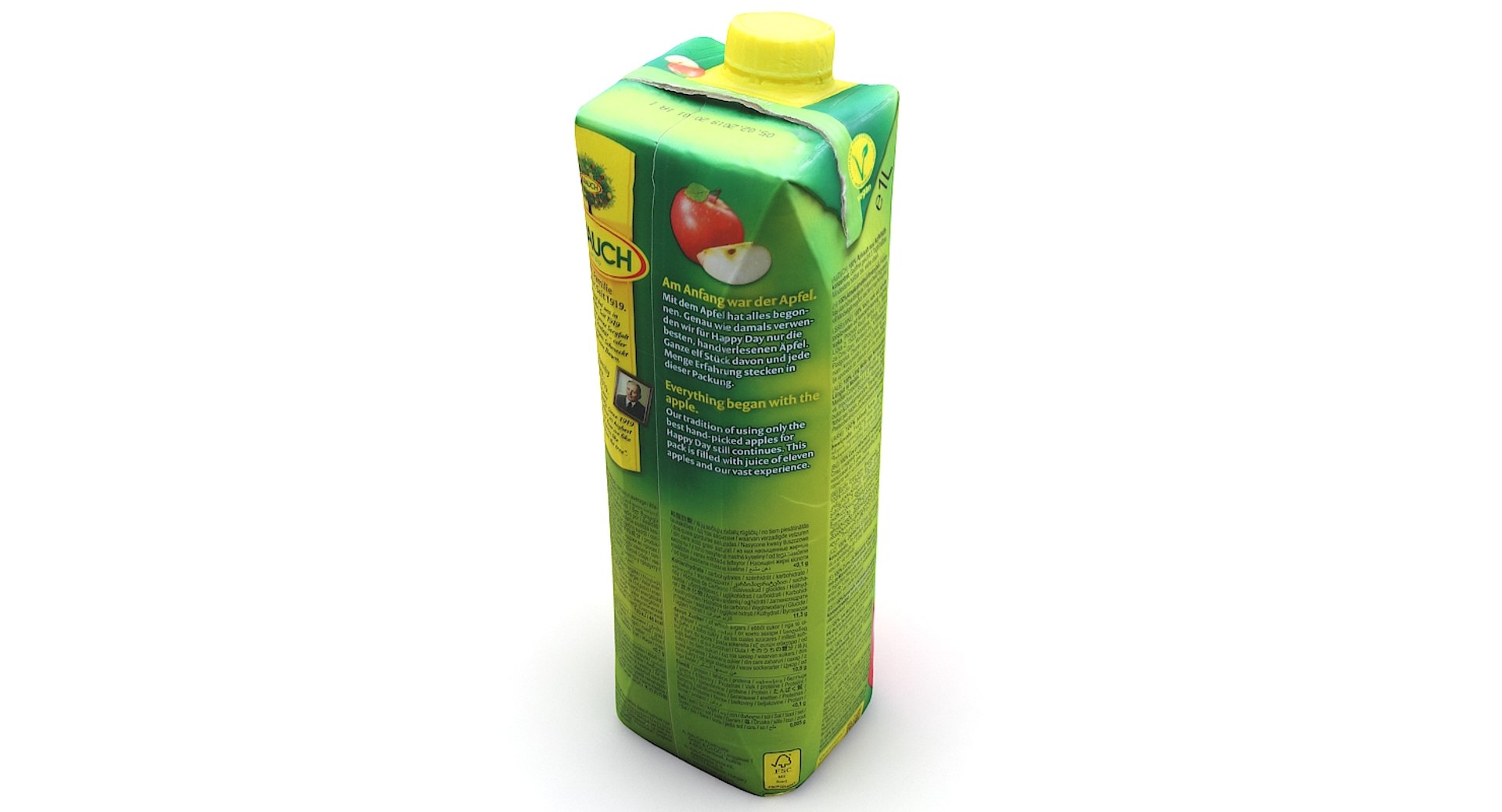 3D Apple Juice Carton Model - TurboSquid 1265377