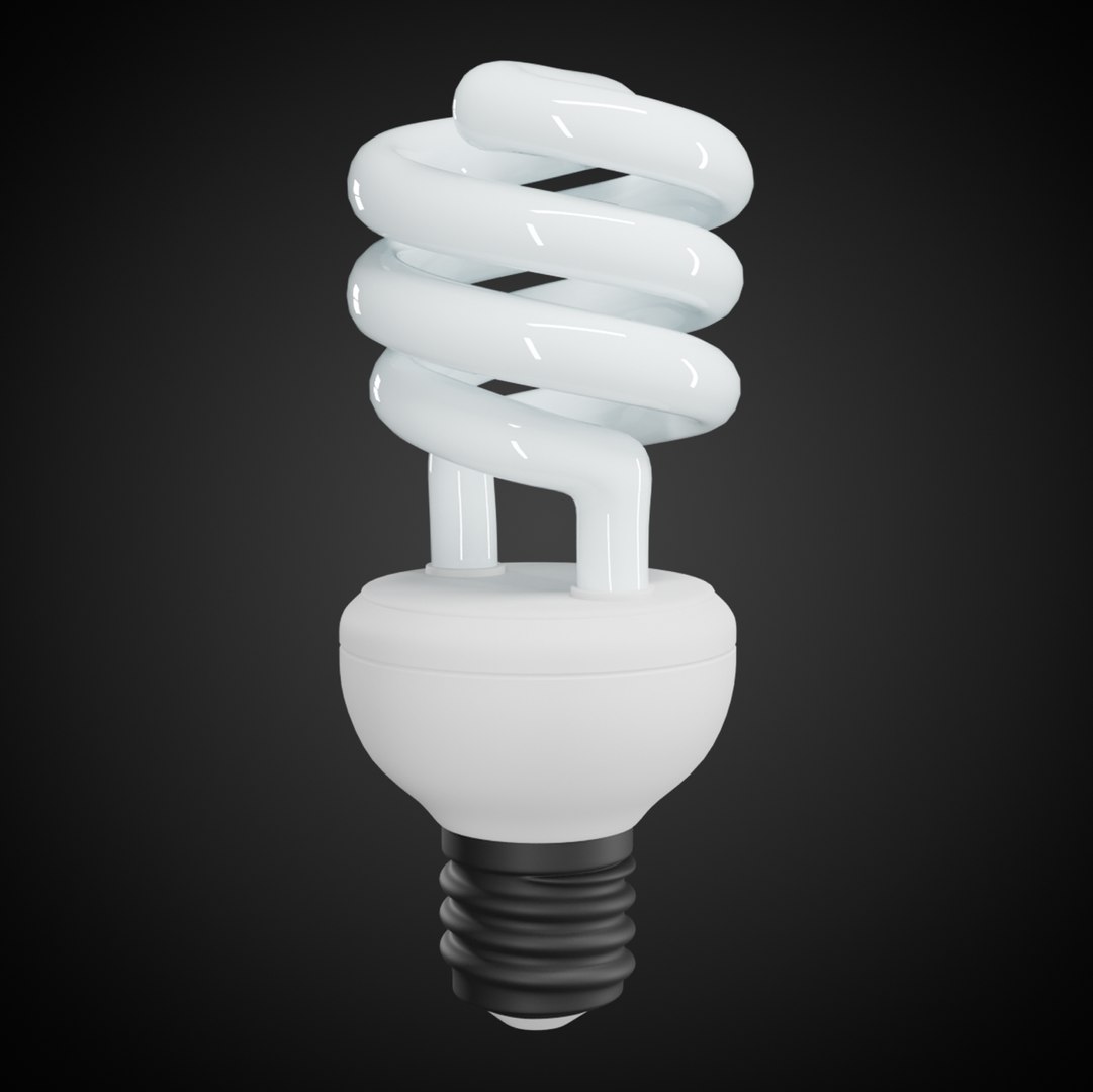 Fluorescent Light Bulb Model - TurboSquid 2284364