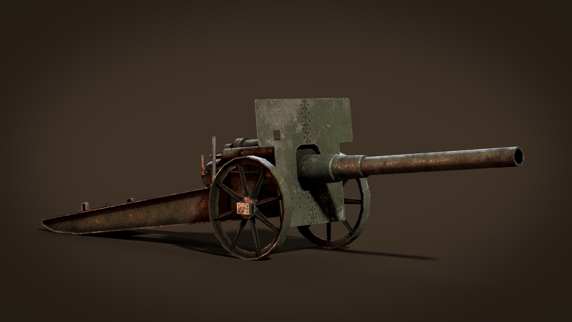 15cm Feldkanone Cannon Ww1 3D - TurboSquid 1411481