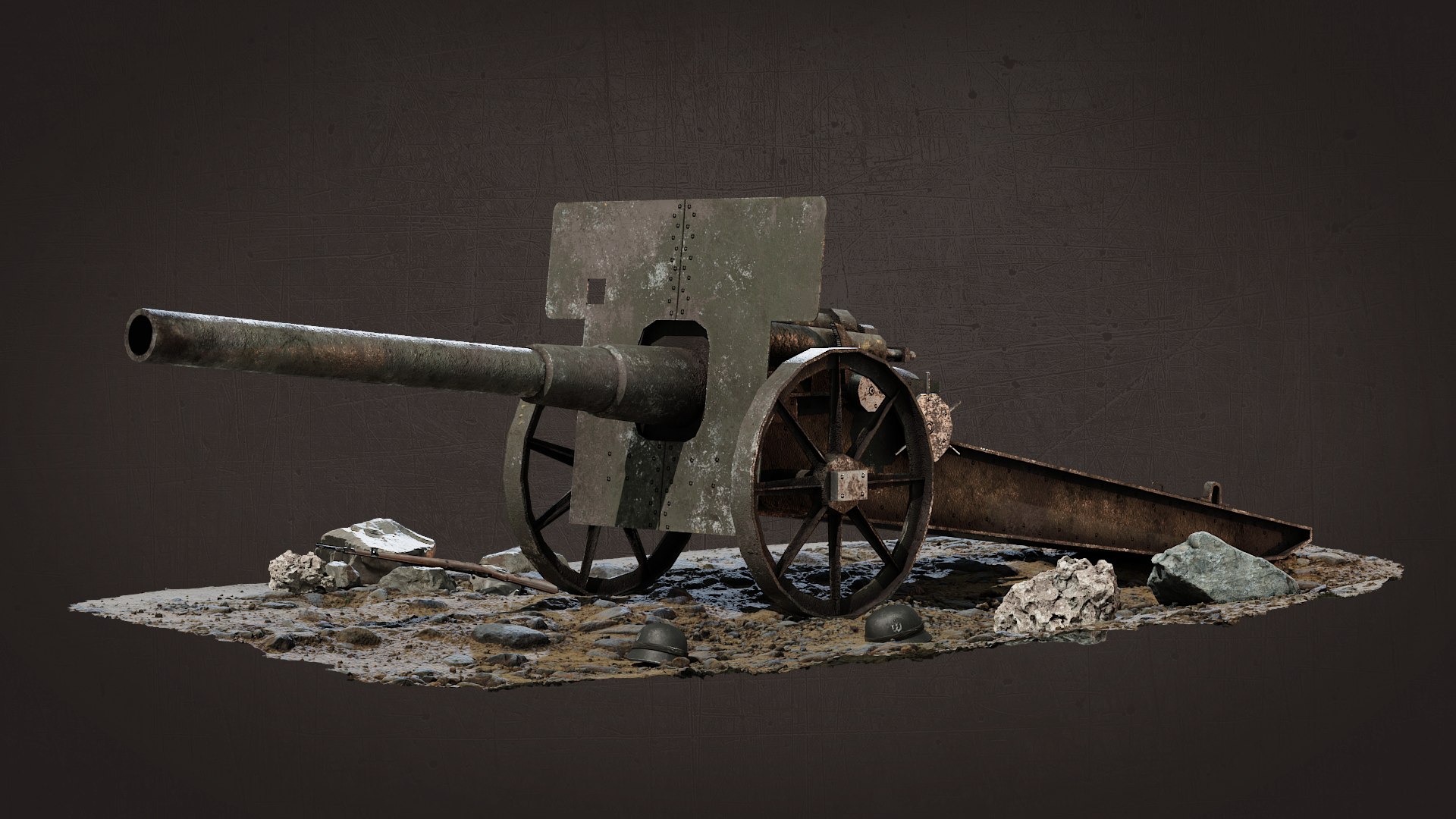 15cm feldkanone cannon ww1 3D - TurboSquid 1411481