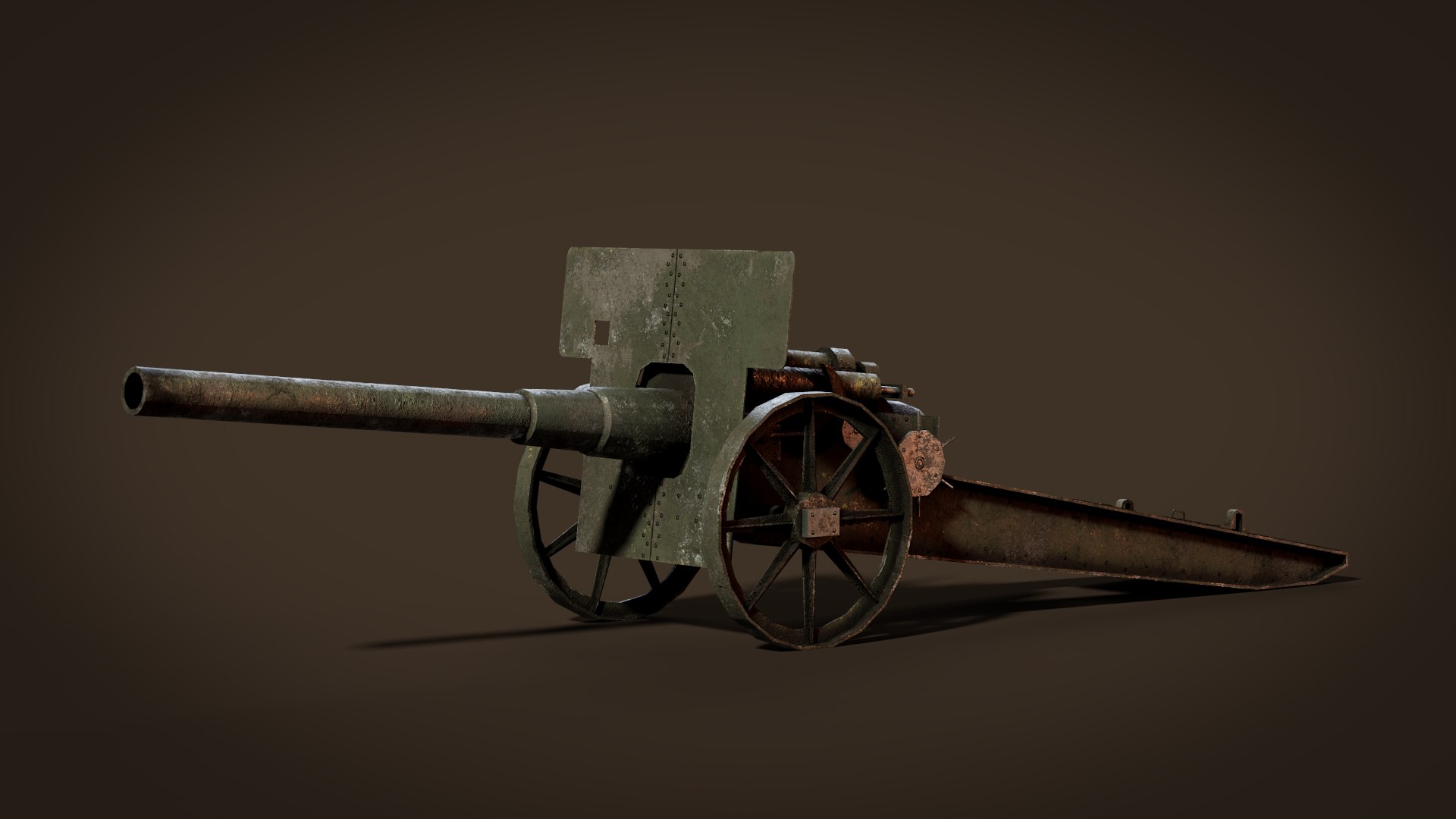 15cm Feldkanone Cannon Ww1 3D - TurboSquid 1411481