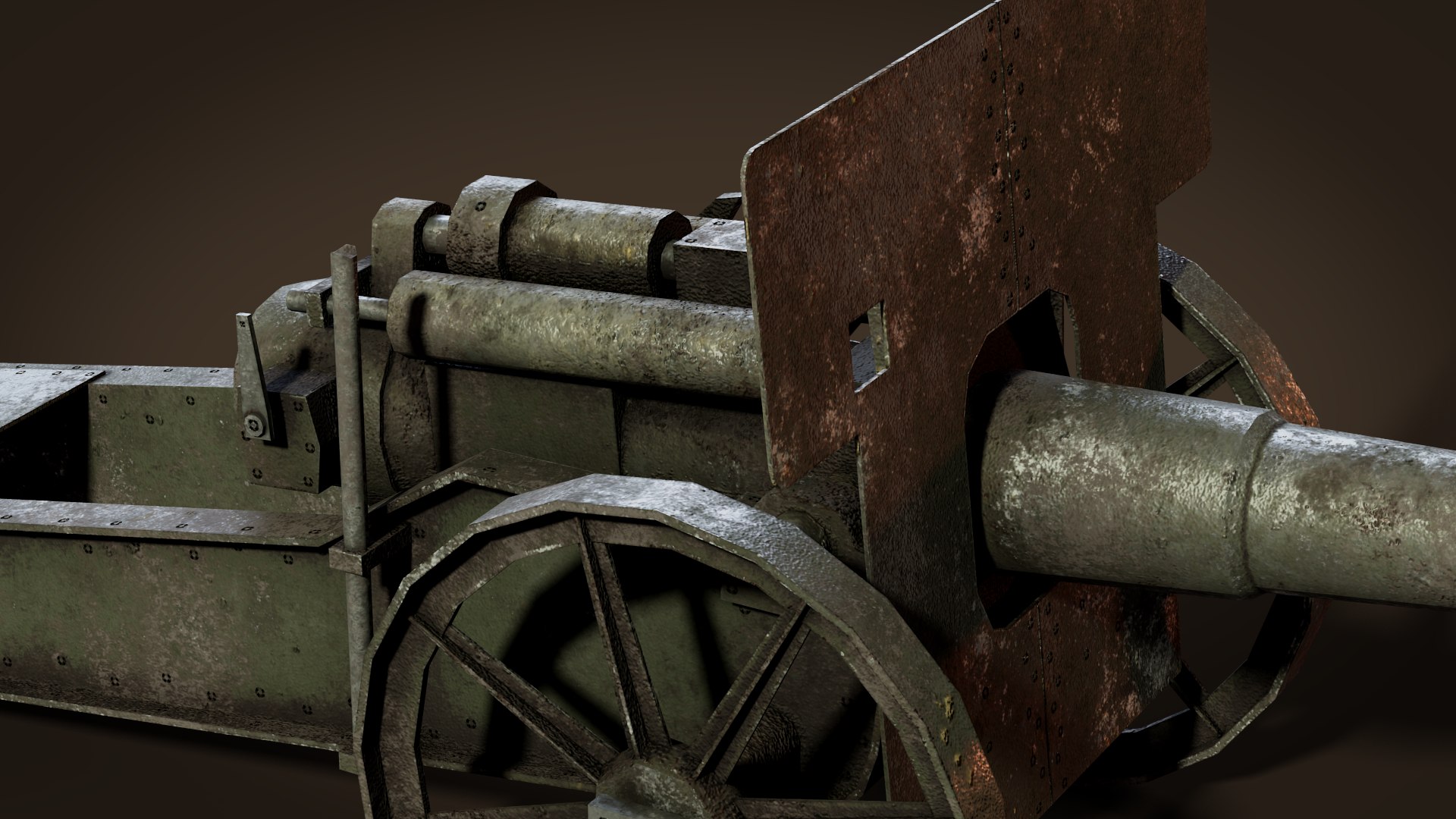 15cm feldkanone cannon ww1 3D - TurboSquid 1411481