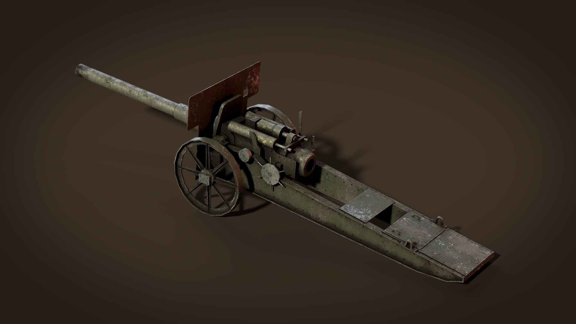 15cm feldkanone cannon ww1 3D - TurboSquid 1411481