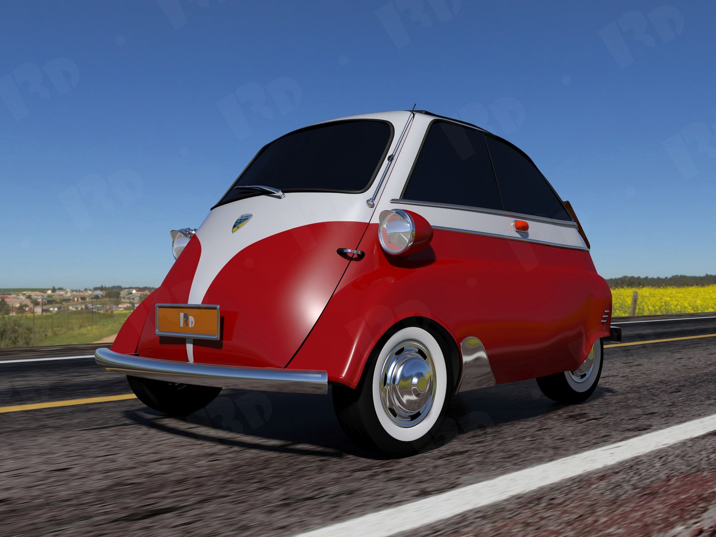 3D Romi-isetta Isetta Car - TurboSquid 1611978