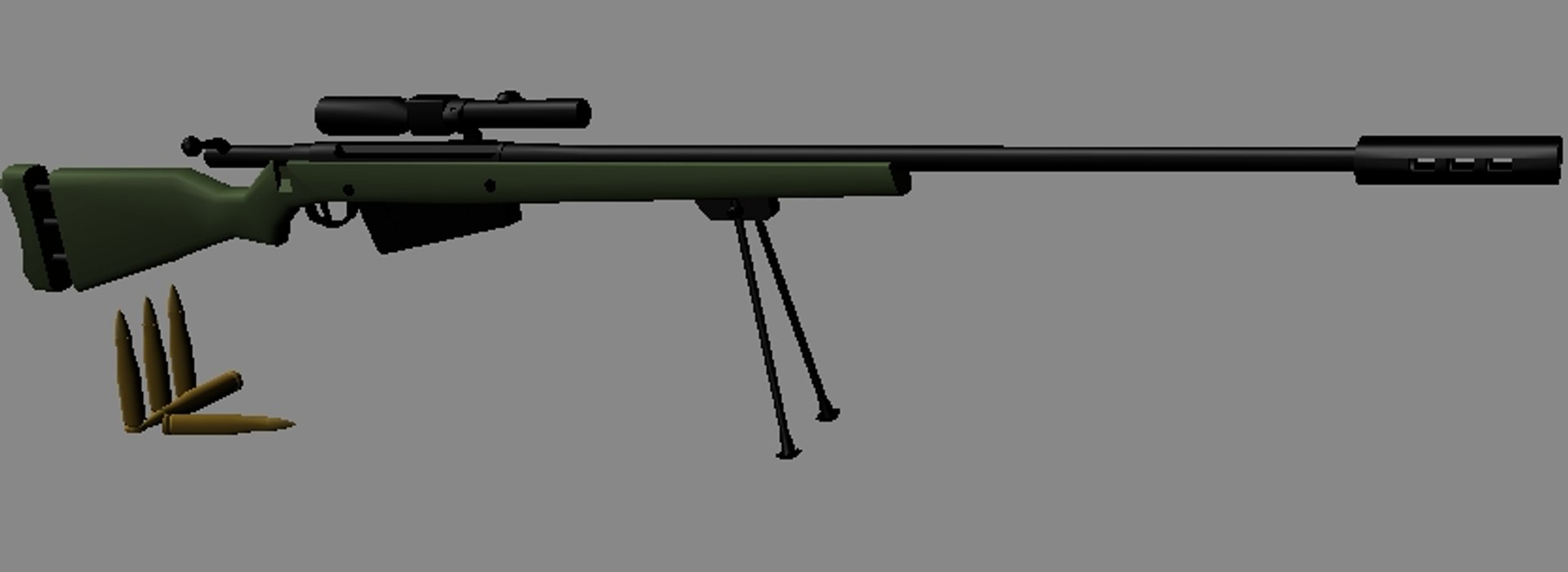 Free M169 Anti-materiel Rifle 3d Model