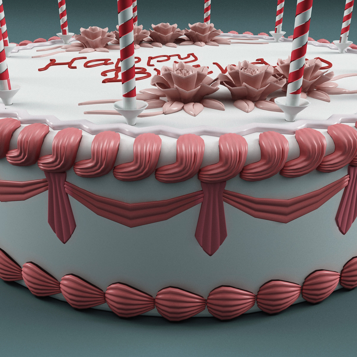 birthday cake 3d model