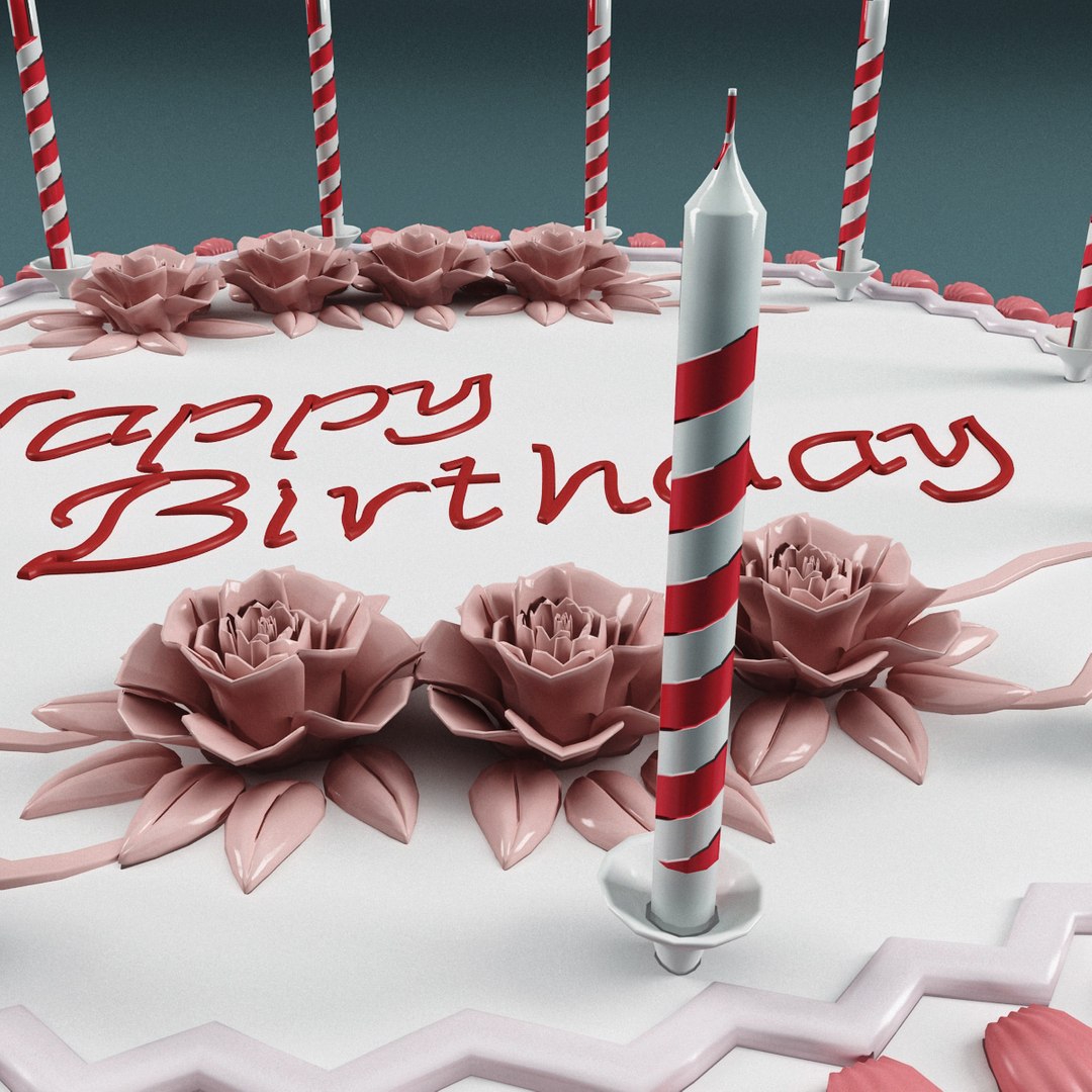 birthday cake 3d model