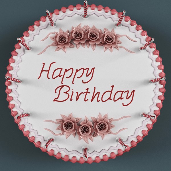 birthday cake 3d model