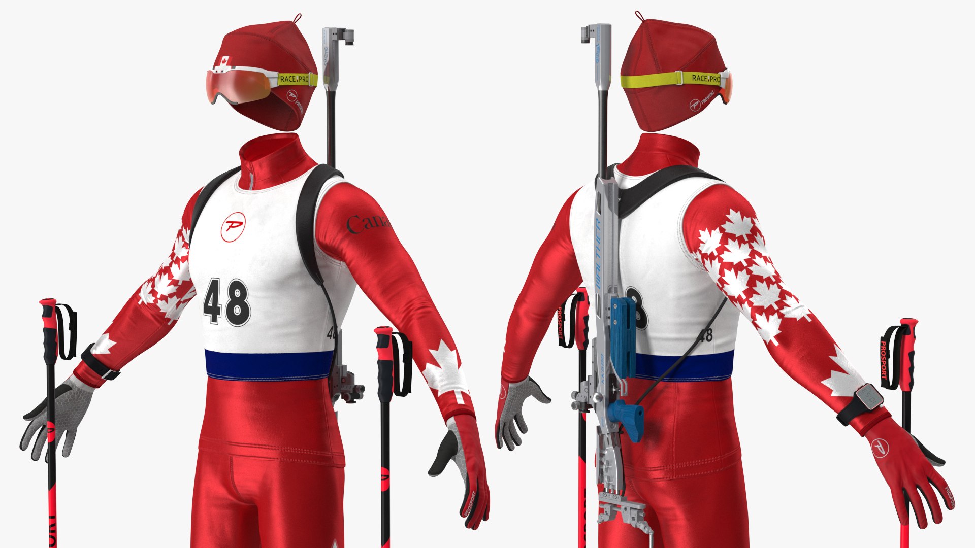 Biathlon Equipment Team Canada Set 3D model - TurboSquid 1793885