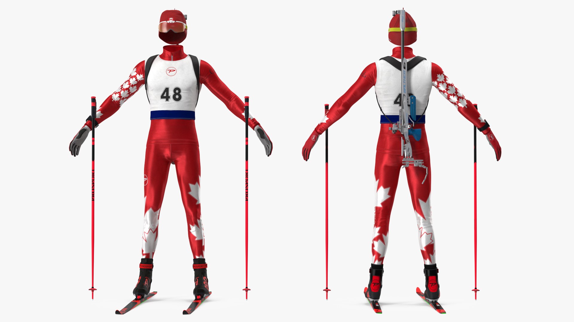 Biathlon Equipment Team Canada Set 3D model - TurboSquid 1793885