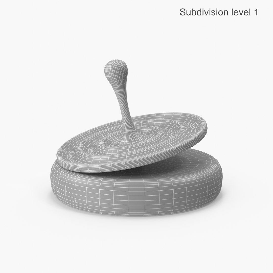 3D Spinning Top On A Concave Base - TurboSquid 1725445