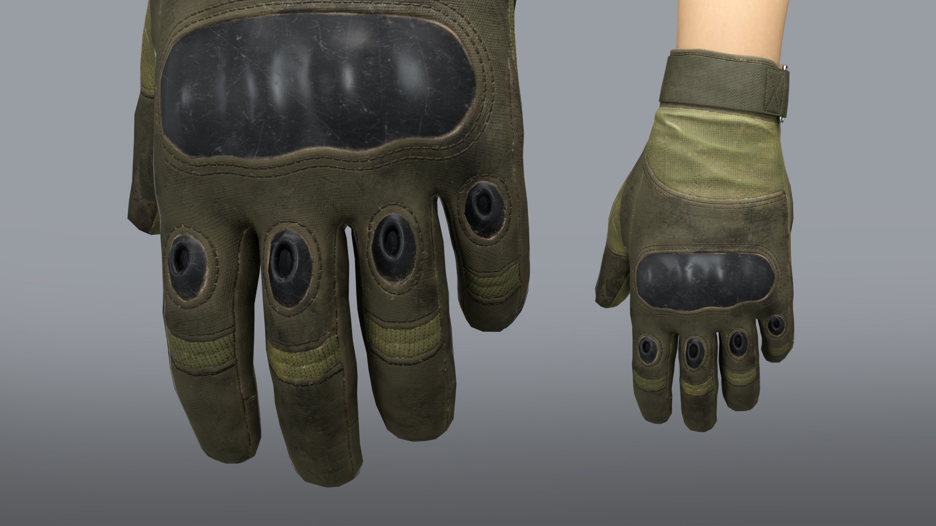 FPS hand glove tactical 05 3D model - TurboSquid 1827800