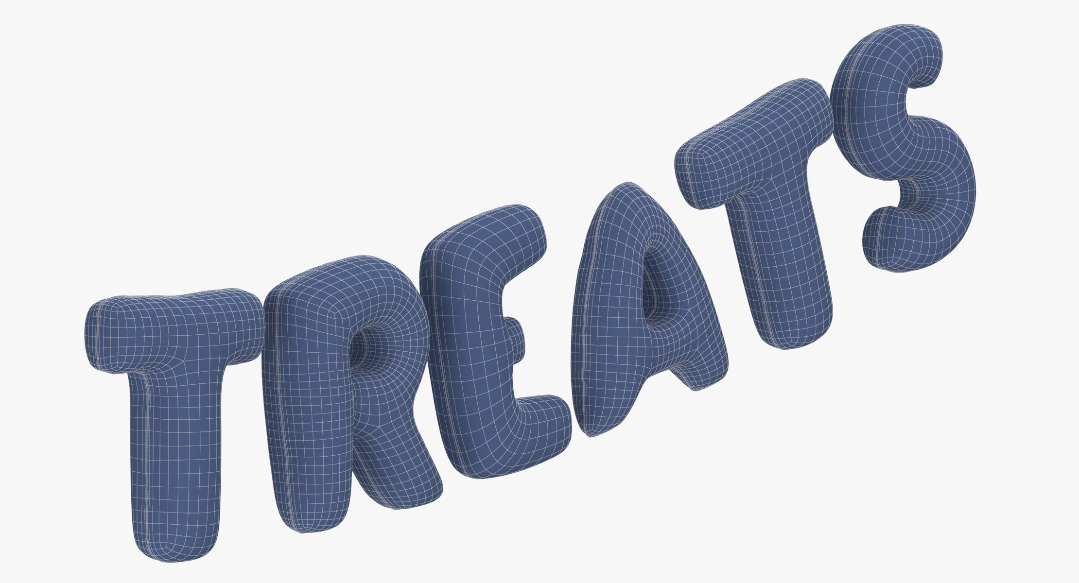 3D Foil Baloon Words Sweet treats Gold - TurboSquid 1747507