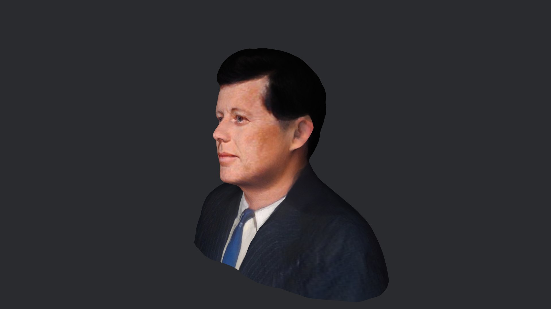 John F Kennedy- Realistic Bust Head Ready 3d Model 3D Model ...