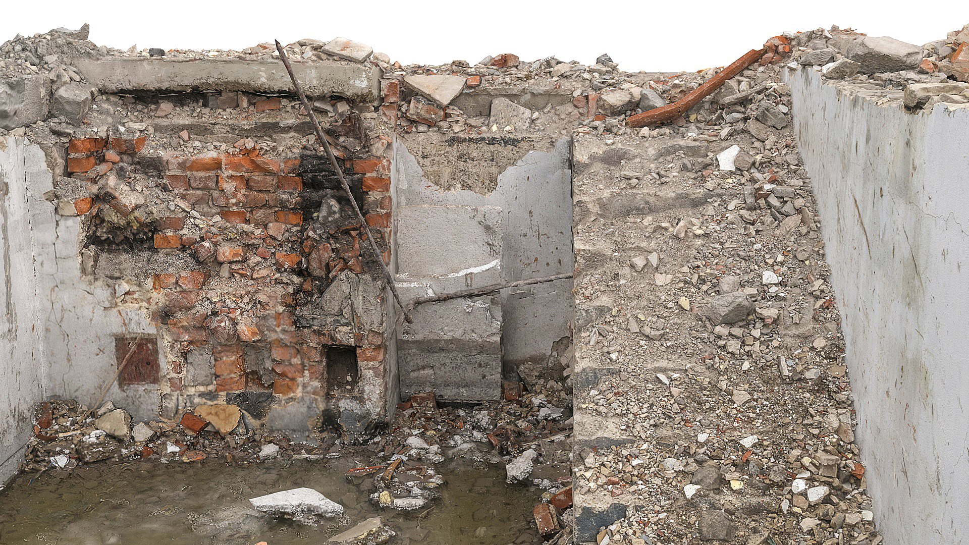 3d Obj Ruined Pool 16k