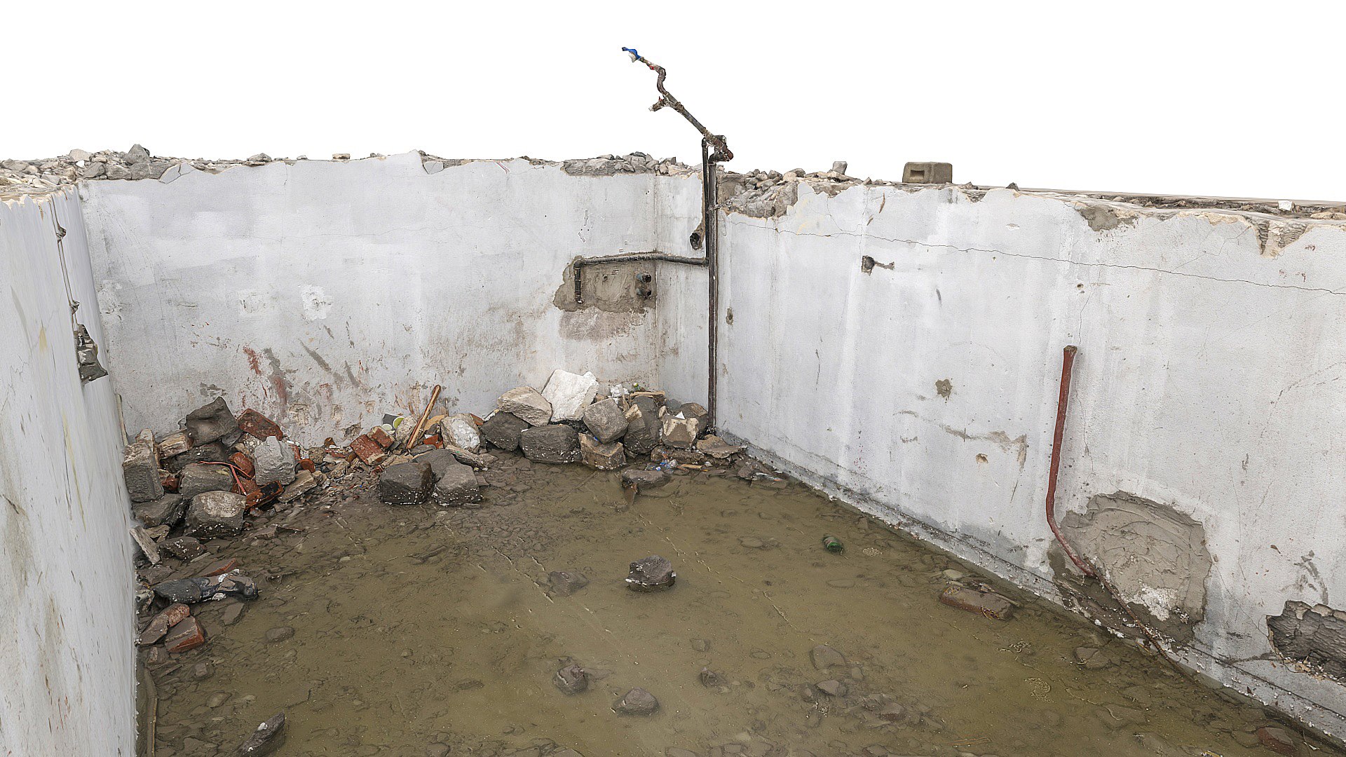 3d Obj Ruined Pool 16k