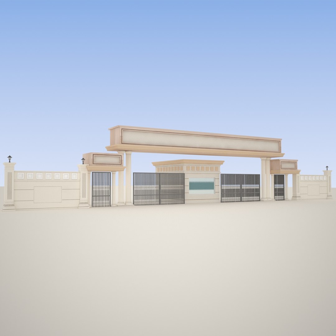 School Gate Exterior 3D Model - TurboSquid 1341713