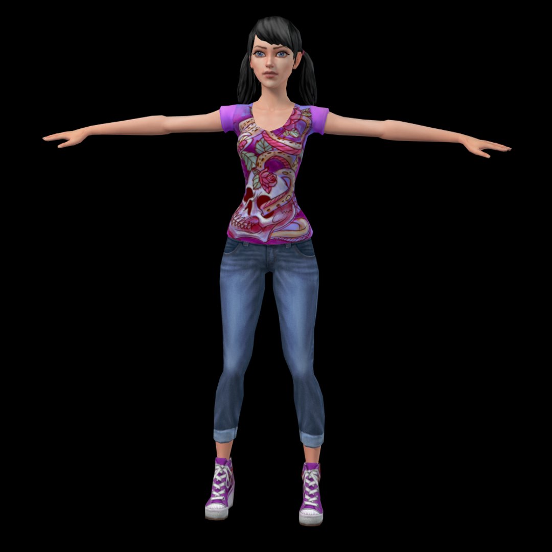 Jeans Girl Animation Max
