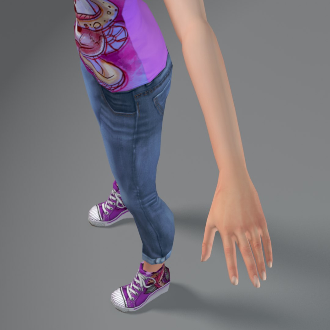 Jeans Girl Animation Max