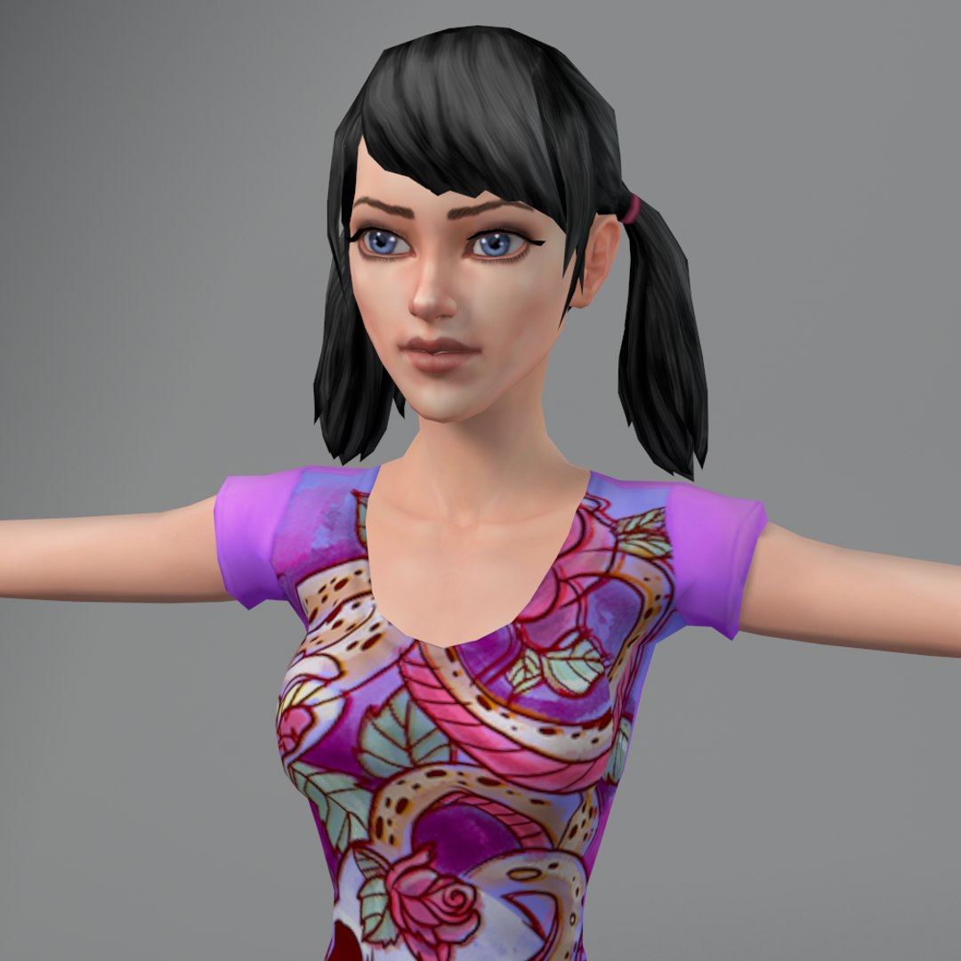 Jeans Girl Animation Max