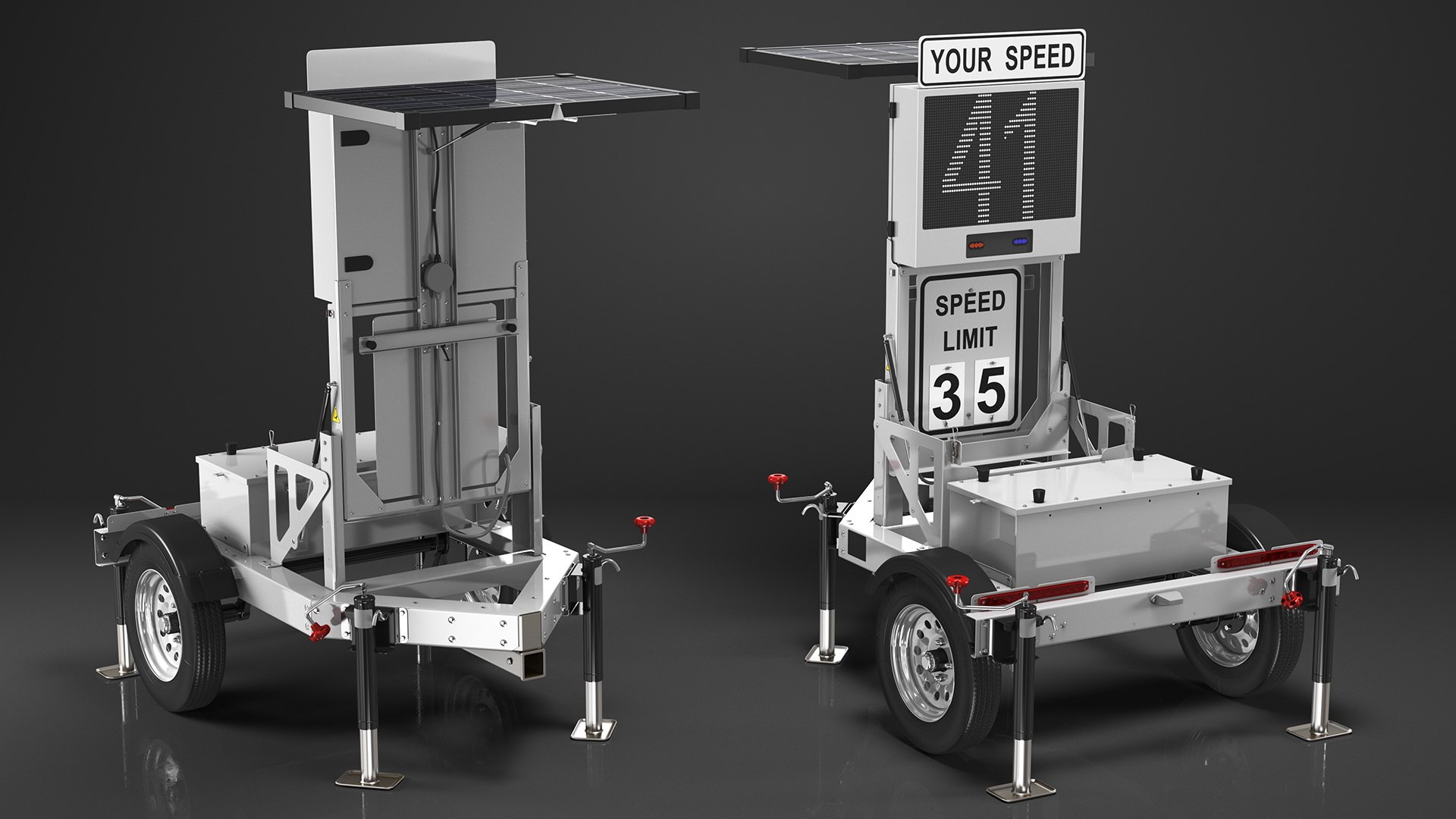 3D mobile speed radar trailer - TurboSquid 1631536
