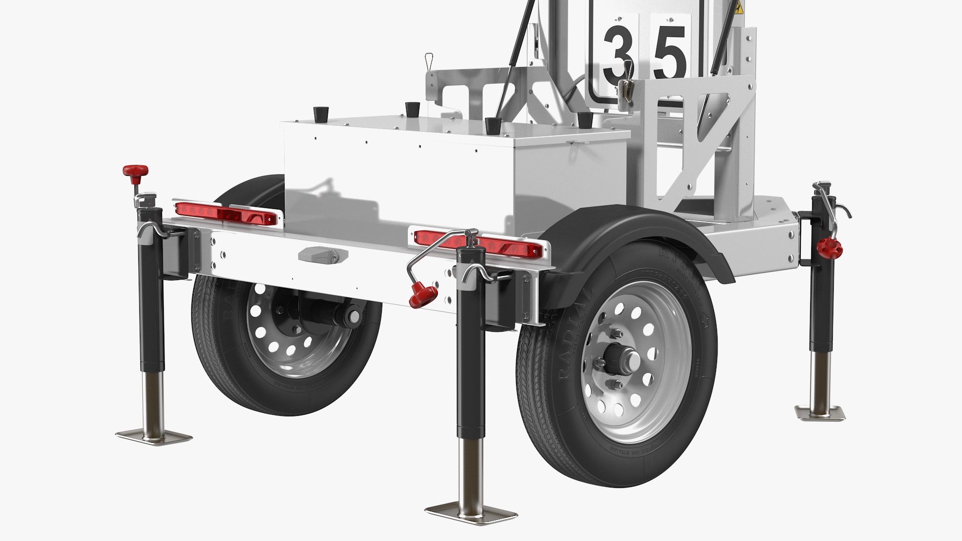 3D mobile speed radar trailer - TurboSquid 1631536