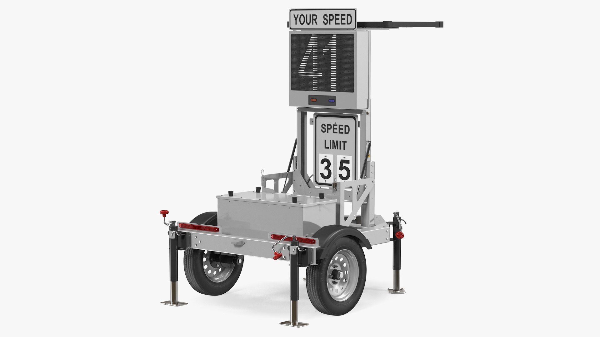 3D mobile speed radar trailer - TurboSquid 1631536