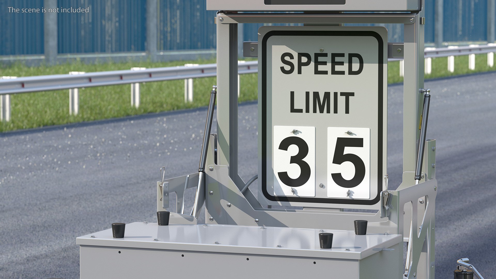 3D Mobile Speed Radar Trailer - TurboSquid 1631536
