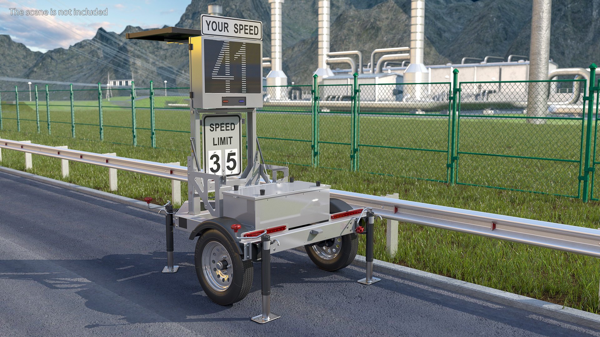 3D Mobile Speed Radar Trailer - TurboSquid 1631536