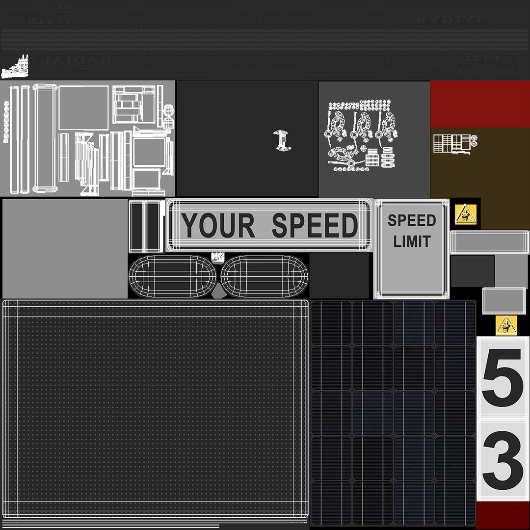 3D mobile speed radar trailer - TurboSquid 1631536