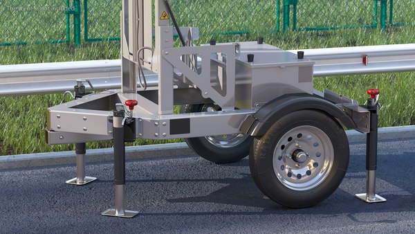 3D mobile speed radar trailer - TurboSquid 1631536