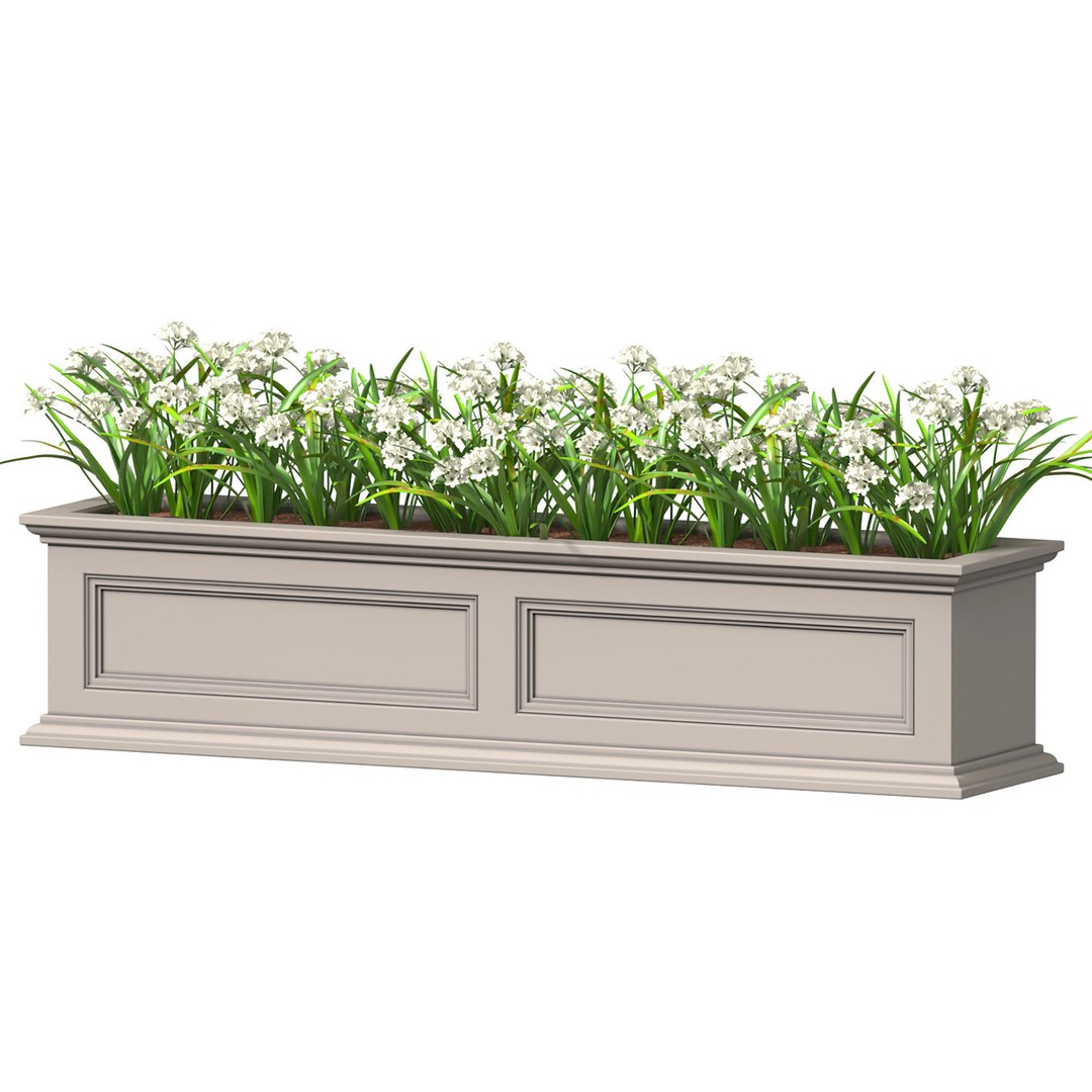 3D Window And Balcony Flower Box Pot - TurboSquid 2146979