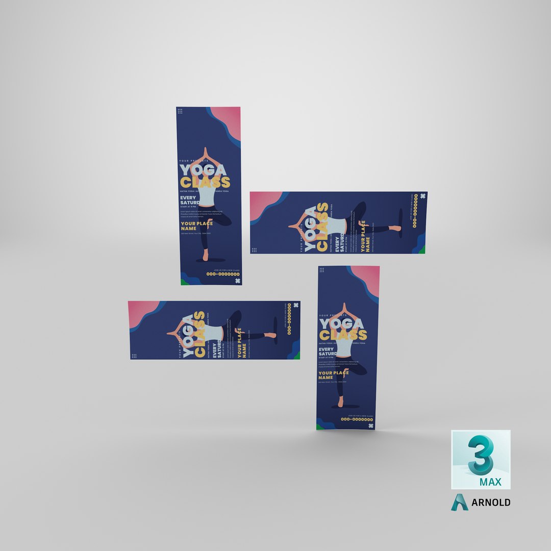 3D Flyer Design Model - TurboSquid 1506539