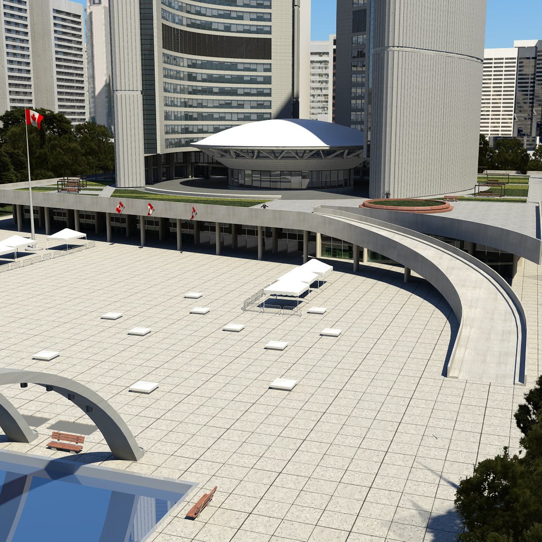 3d obj toronto city hall nathan