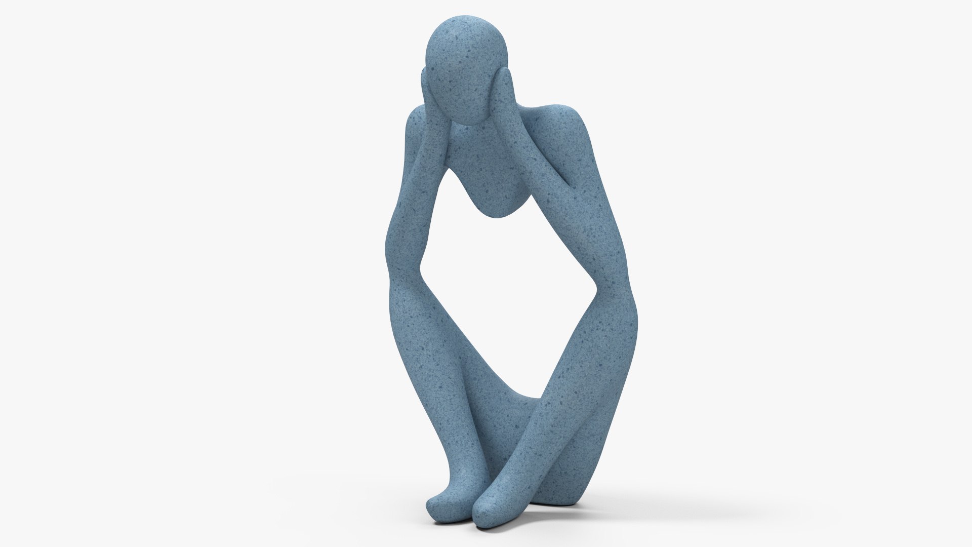 3D Abstract Thinking Figures Trio Blue Stone - TurboSquid 2211534