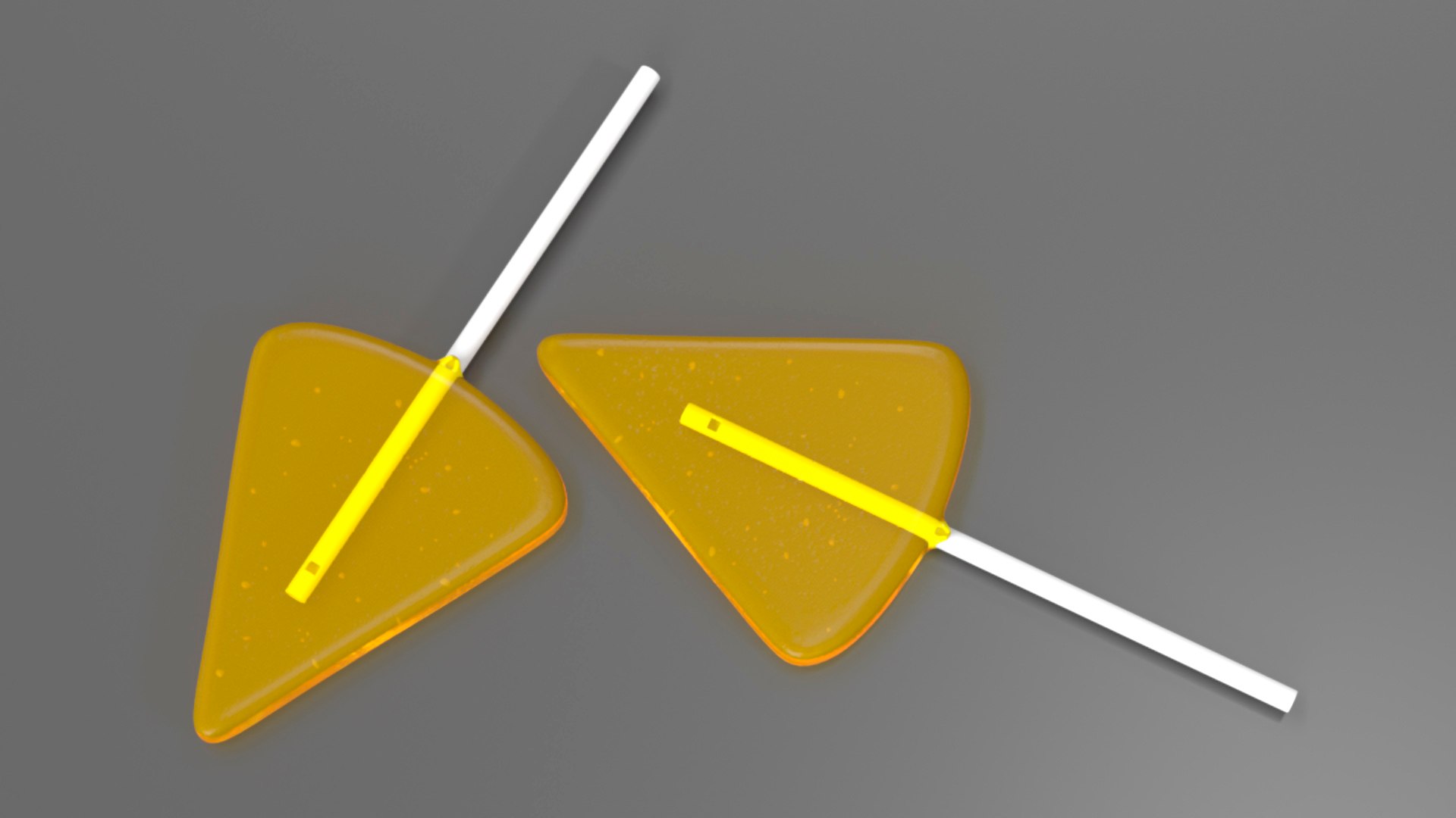 3D Triangle Form Yellow Lollipop For 3D Print Model - TurboSquid 2256868