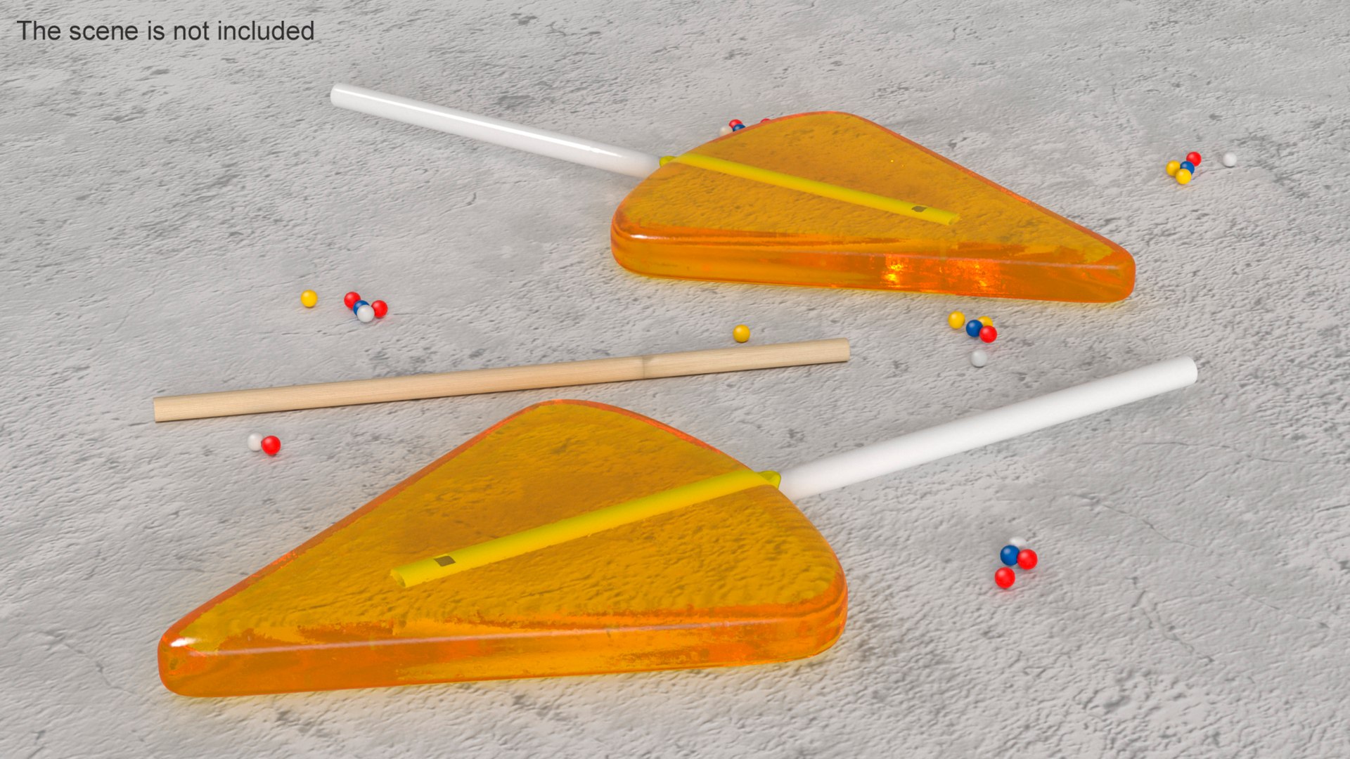 3D Triangle Form Yellow Lollipop For 3D Print Model - TurboSquid 2256868